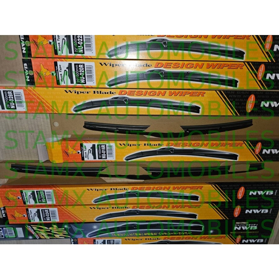 Jual Wiper Mobil Depan NWB Design Hybrid produksi / made in Japan ukuran 14 16 17 18 19 20 22 24 ...