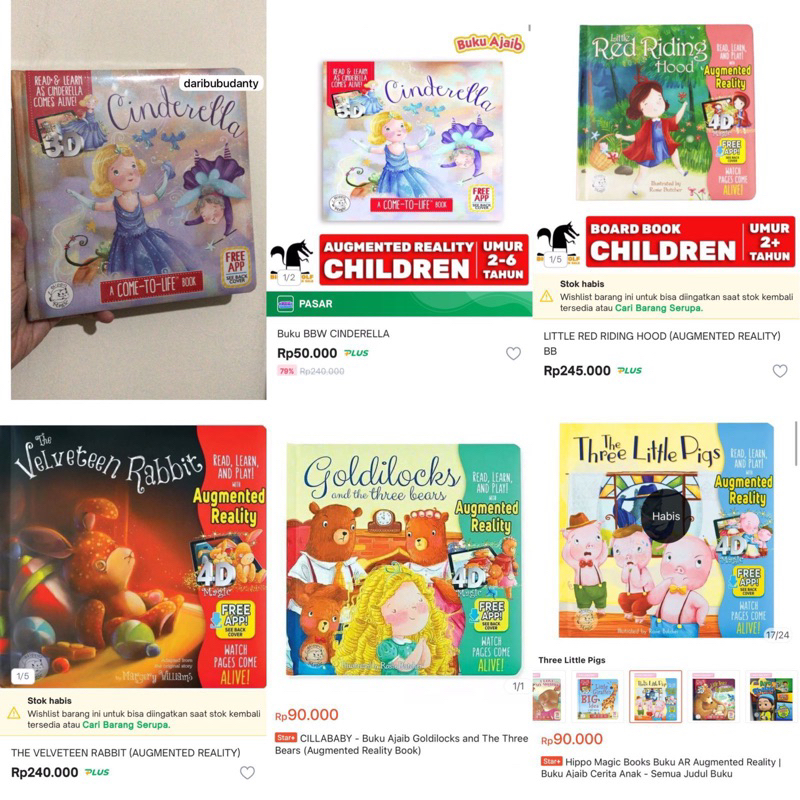 Jual Pesanan Buku Board Book || AR Board Book Cinderella BBW || Bobo ...