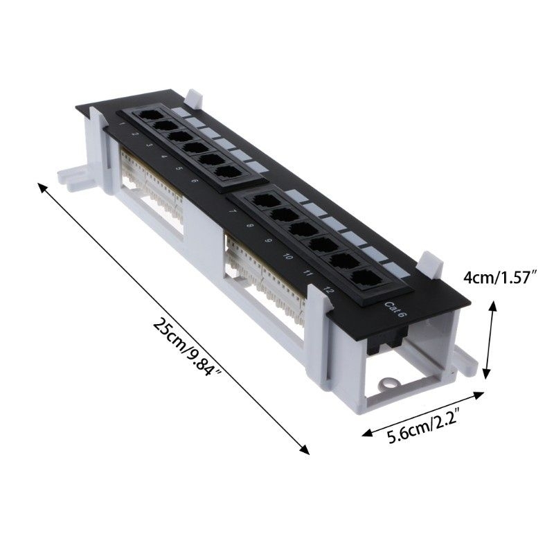 Jual 12 Port CAT6 Patch Panel RJ45 Networking Wall Mount Rack Mount ...