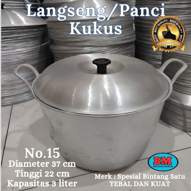 Jual Langseng kukus Ukuran No.15 Kapasitas 3 Liter /Dandang kukus ...