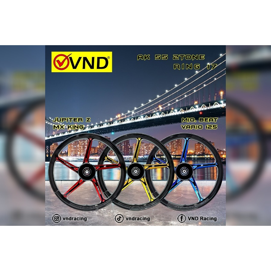 Jual VND Velg Tipe AK 55 Model Two Tone 2 Warna Vario125 Vario150 Lama ...