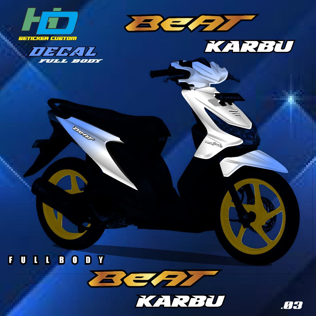 Jual Decal Stiker BEAT KARBU FULL BODY DESIGN GRADASI WARNA 2024 ...