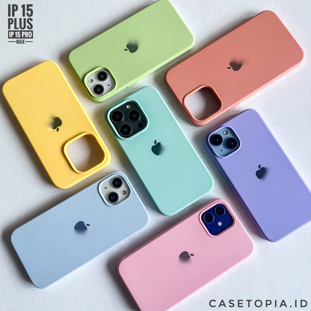 Jual Silicone Case Premium untuk iPhone 15 Pro Max / ip 15 Plus ...