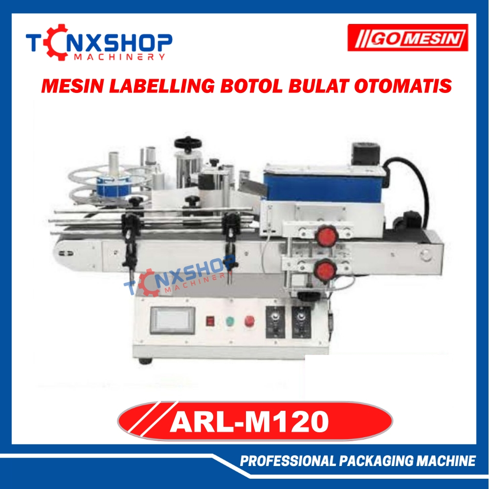 Jual MESIN LABEL BOTOL GOMESIN GM ARL M120 OTOMATIS ROUND BOTTLE ...