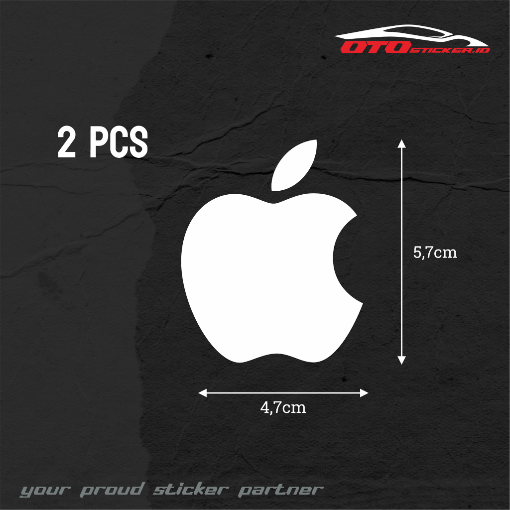 Jual STIKER LOGO APPLE 2pcs vinyl stiker | Shopee Indonesia