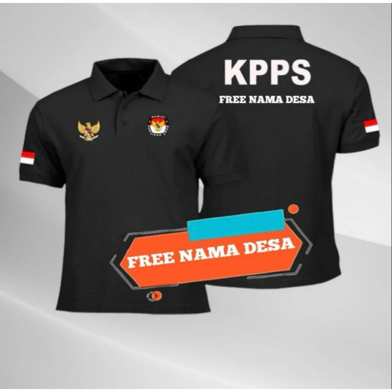 Jual BAJU KAOS KERAH POLO KPPS PEMILU 2024,FREE DESAIN DAN CUSTOM NAMA ...