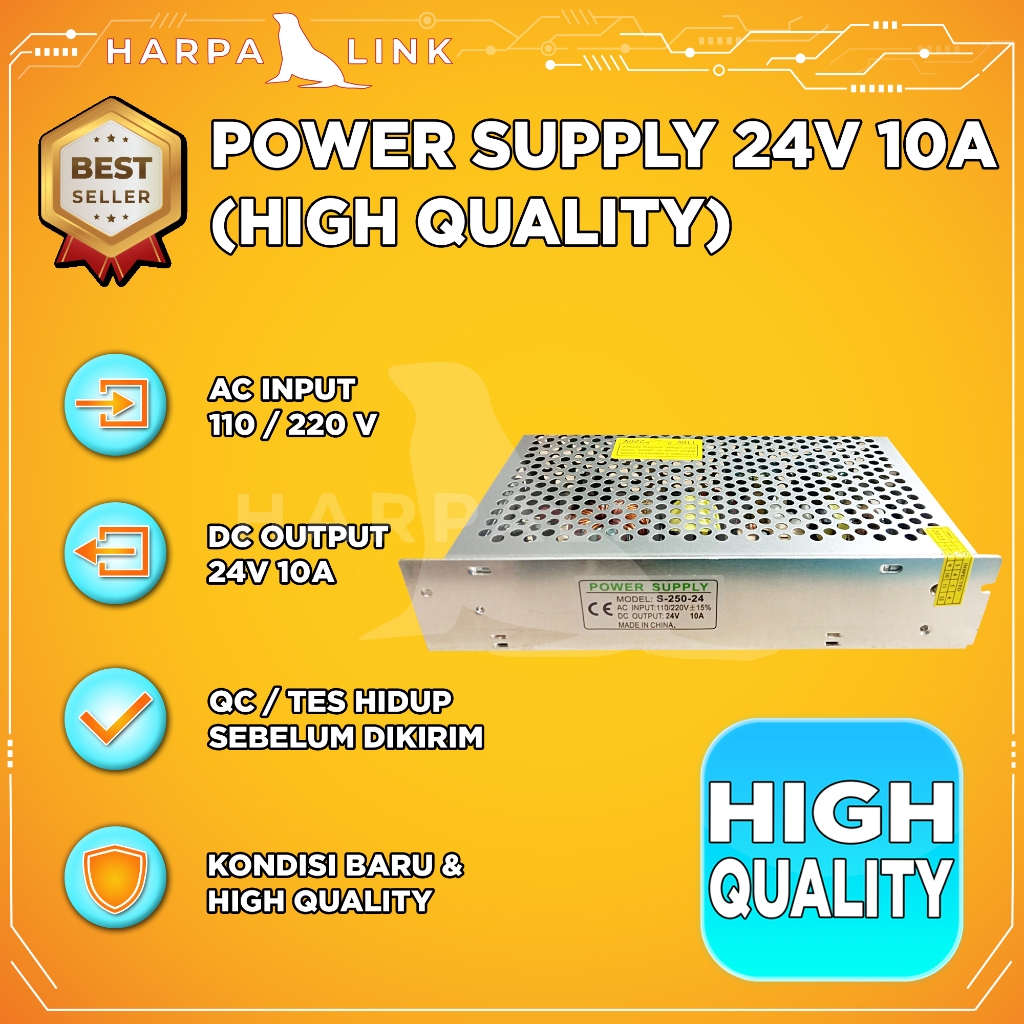 Jual Switching Power Supply PSU 24V 10A High Quality Power Supply 24V ...