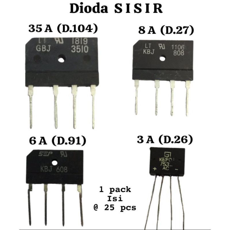 Jual Dioda Sisir 3A, 6A, 8A & 35A | Shopee Indonesia