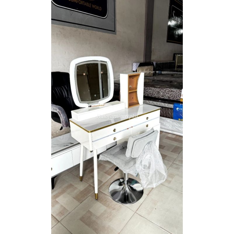 Jual MEJA RIAS IMPORT LED + KURSI | Shopee Indonesia