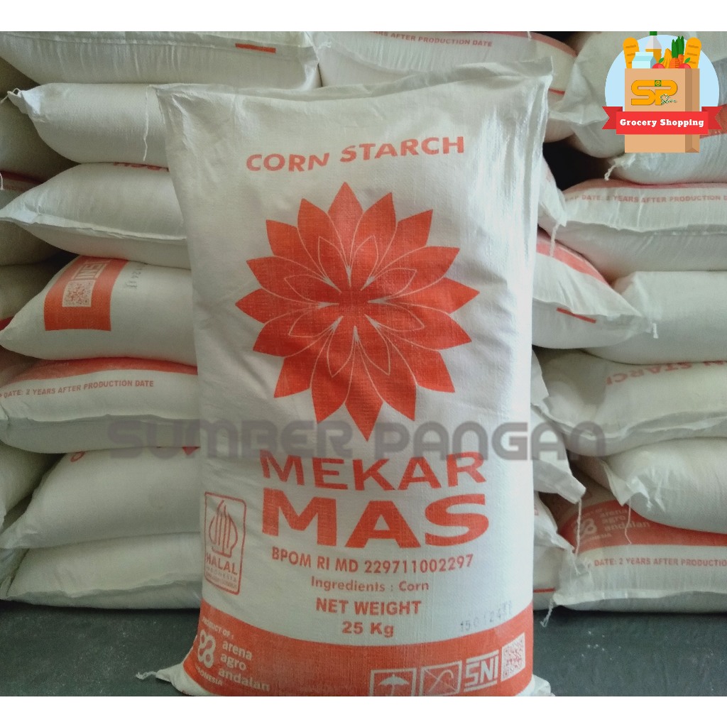 Jual Tepung Maizena mekar mas 25 kg / Corn Starch mekar mas/ Tepung ...