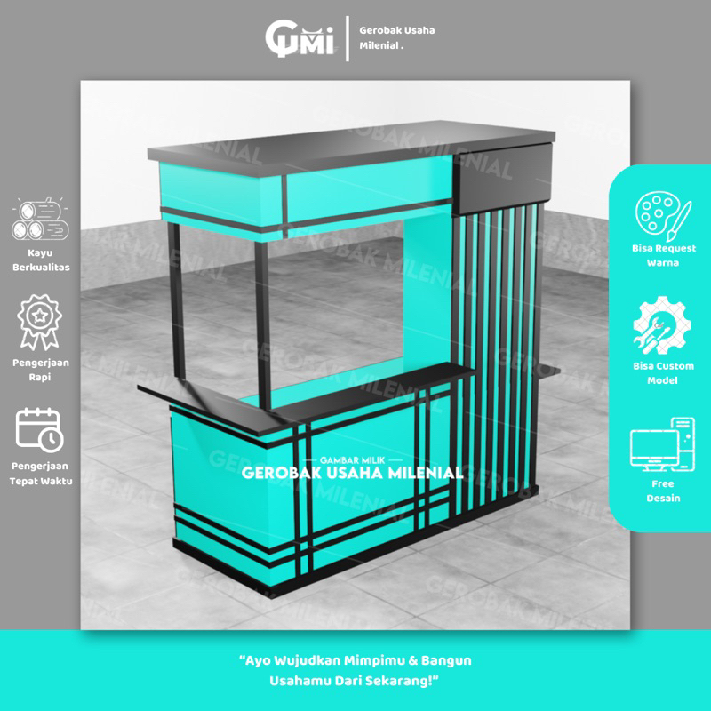 Jual Gerobak Booth Minuman Milenials - Gerobak Jus Buah | Gerobak Coffe ...