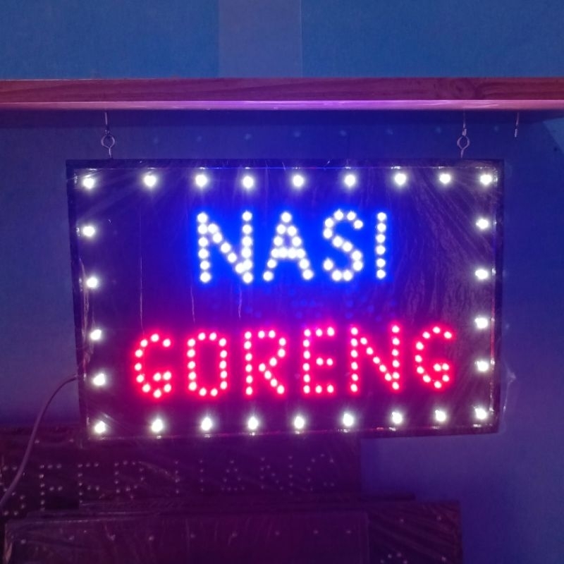 Jual Tulisan lampu led NASI GORENG 40X30 new | Shopee Indonesia