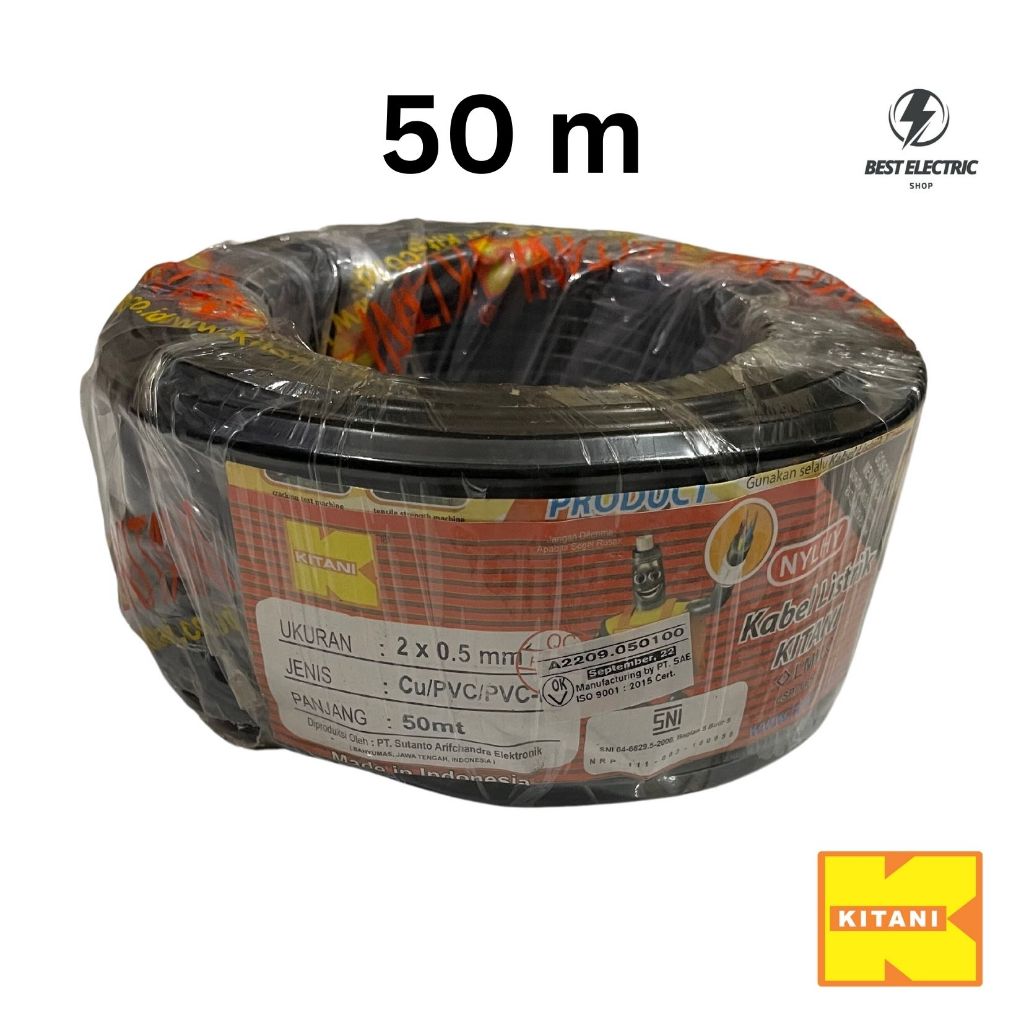 Jual Kabel Kitani 2 x 0.5 50meter dan 100 meter | Shopee Indonesia