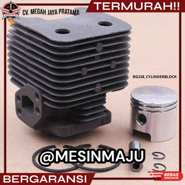 Jual cylinder block mesin potong rumput 2 tak / block mesin + piston ...
