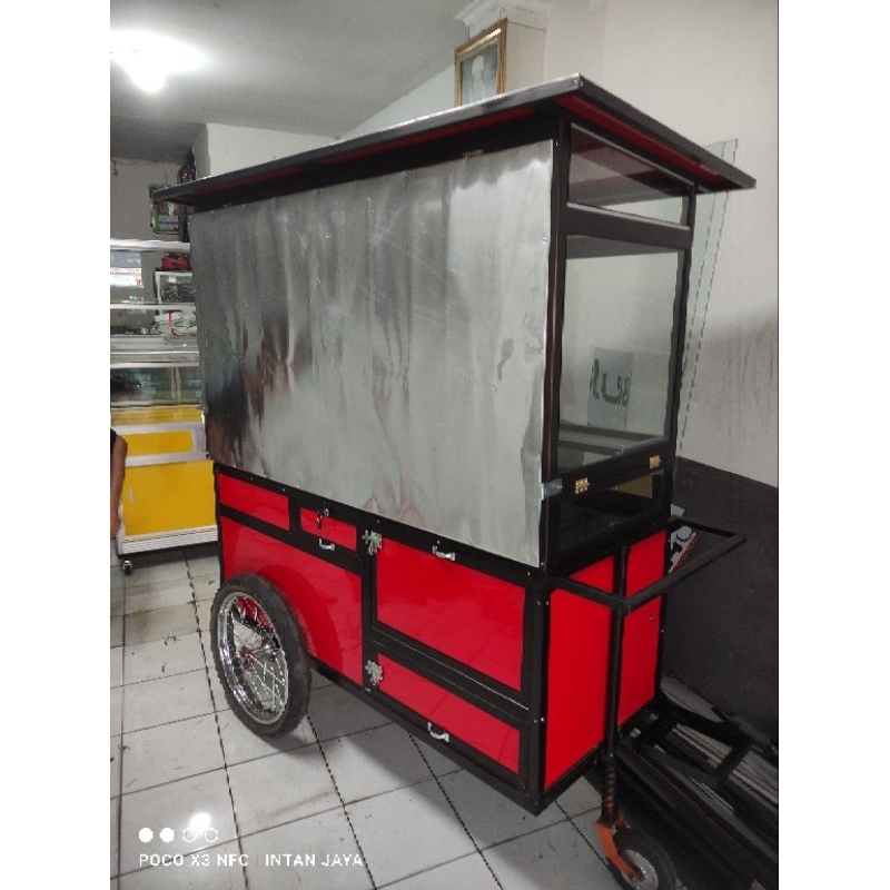 Jual etalase gerobak roda jualan | Shopee Indonesia