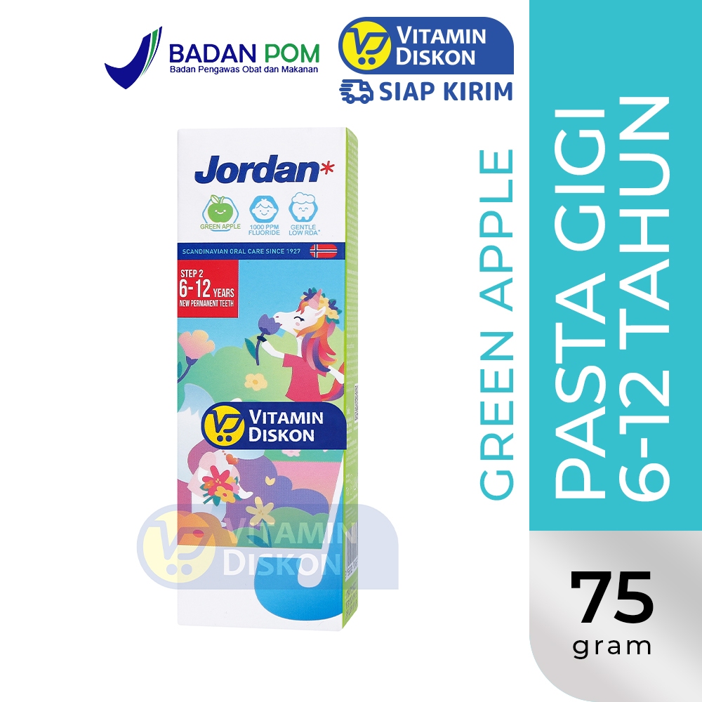 Jual JORDAN KIDS TOOTHPASTE NEW PERMANENT TEETH STEP 2 (6-12 YEARS ...