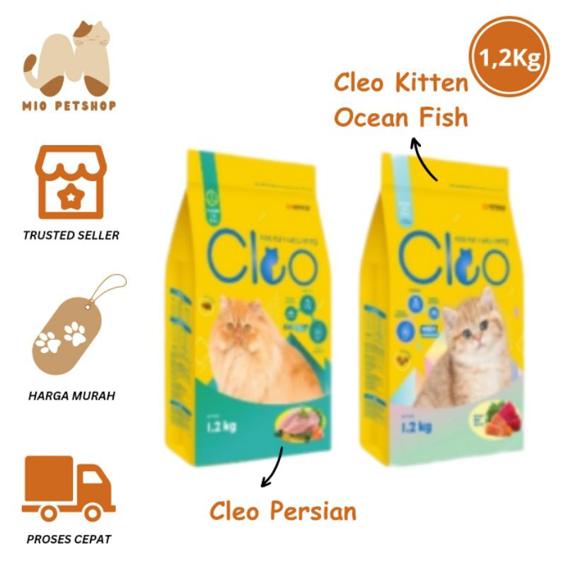 Jual Cleo Kitten Ocean Fish & Adult Persian 1.2kg | Shopee Indonesia