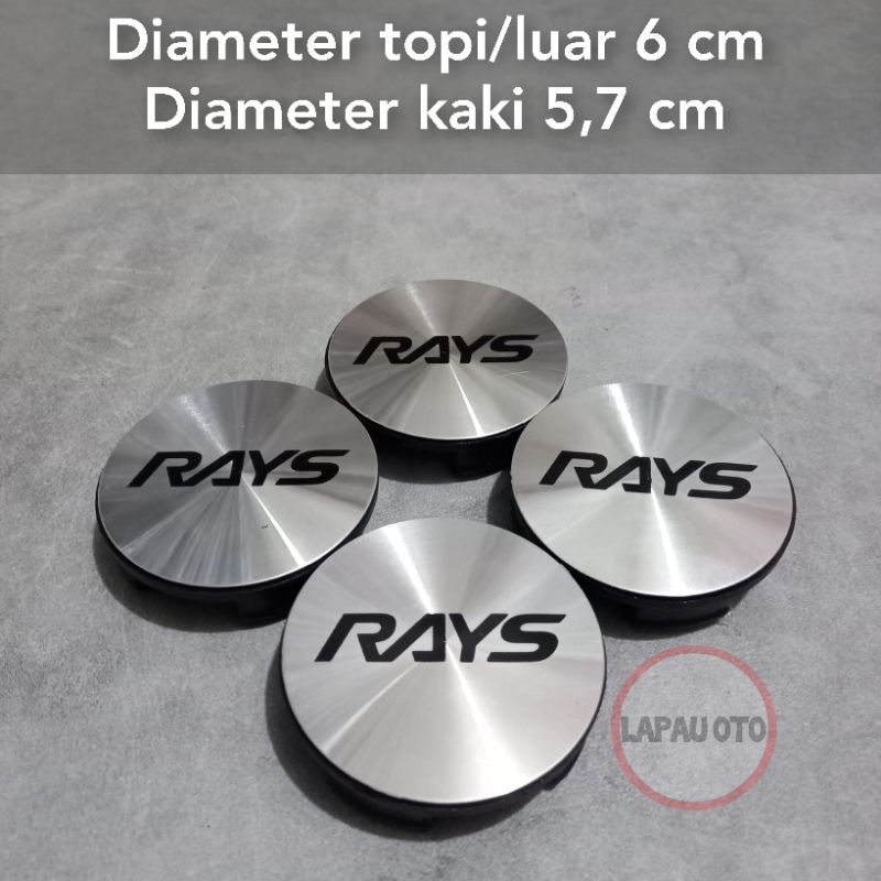 Jual dop velg racing rays diameter 6 cm harga 4 pcs | Shopee Indonesia