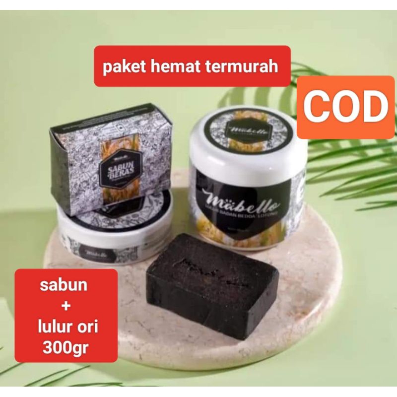 Jual (bisa COD) PAKET HEMAT MABELLO 2 item (SABUN+LULUR ORI 300GR ...