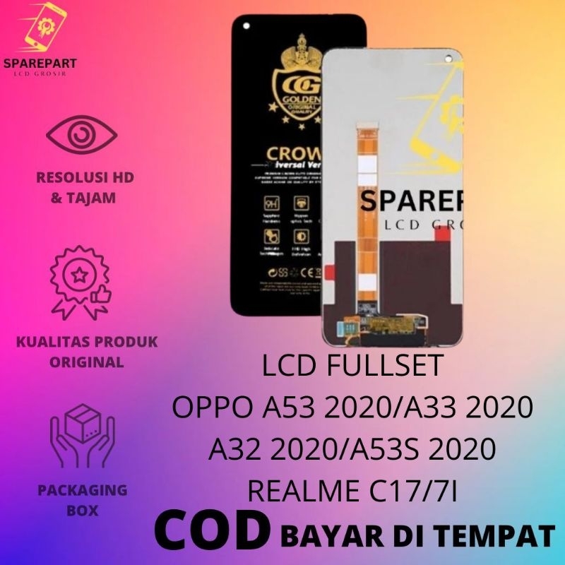 Jual MEETOO LCD FULLSET OPPO A53 2020/A33 2020/A32 2020 /REALME C17/7I OPPO A53S 2020 ORIGINAL ...
