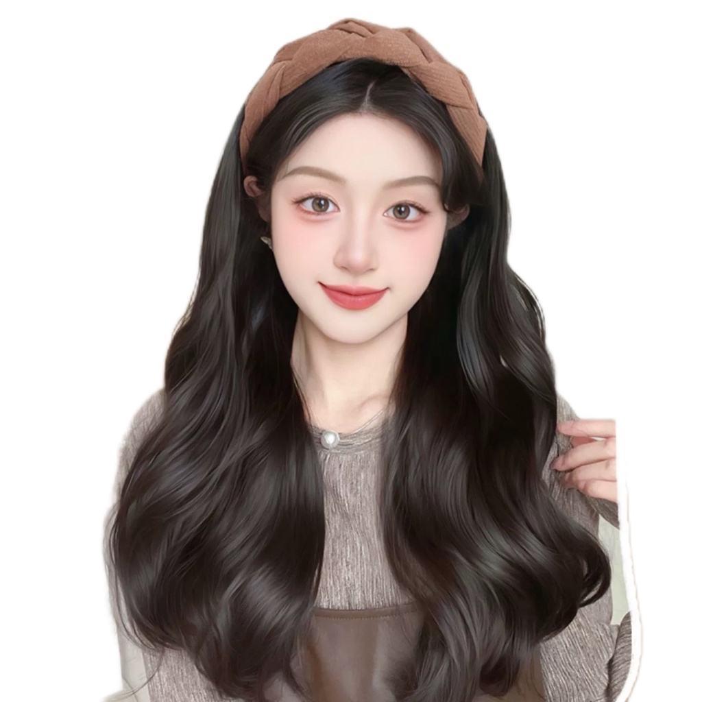 Jual AEGYOSHOPPE - H2105 WIGBANDO KOREA wig dengan bando | Shopee Indonesia