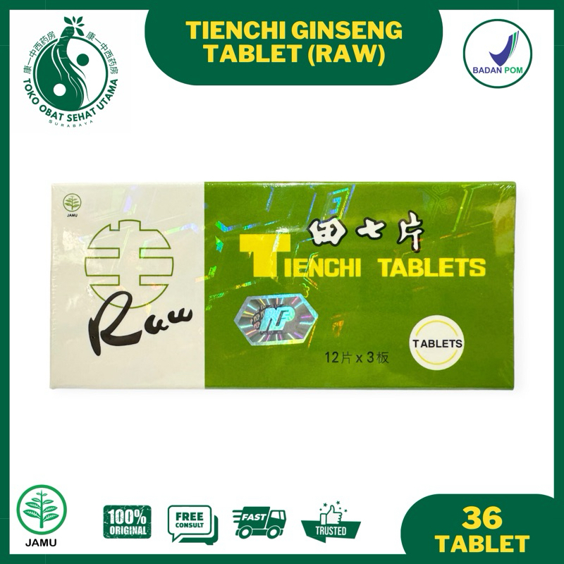 Jual TIENCHI GINSENG TABLET NF RAW / 36 TABLET / Melancarkan Aliran ...