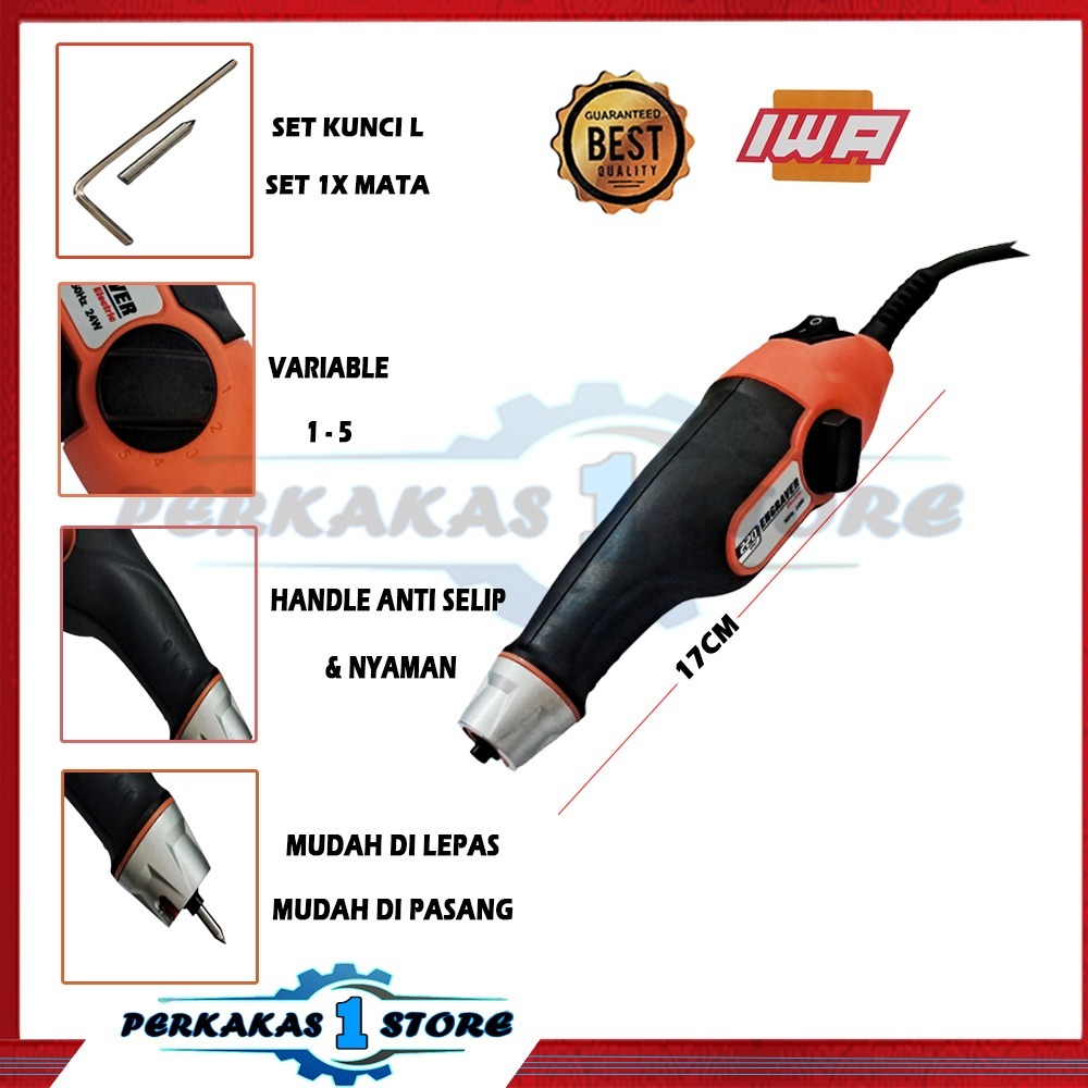 Jual IWA Alat Ukir Grafir /Ukir logam,kaca,plastik,keramik,kayu dan ...