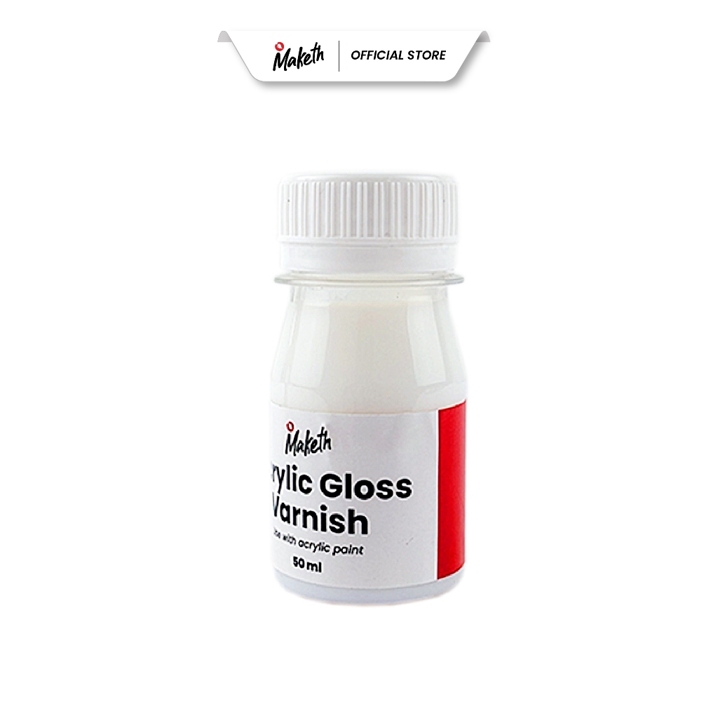Jual Maketh Acrylic Varnish Vernish Glossy Finisher Cat Akirlik 50 ml ...