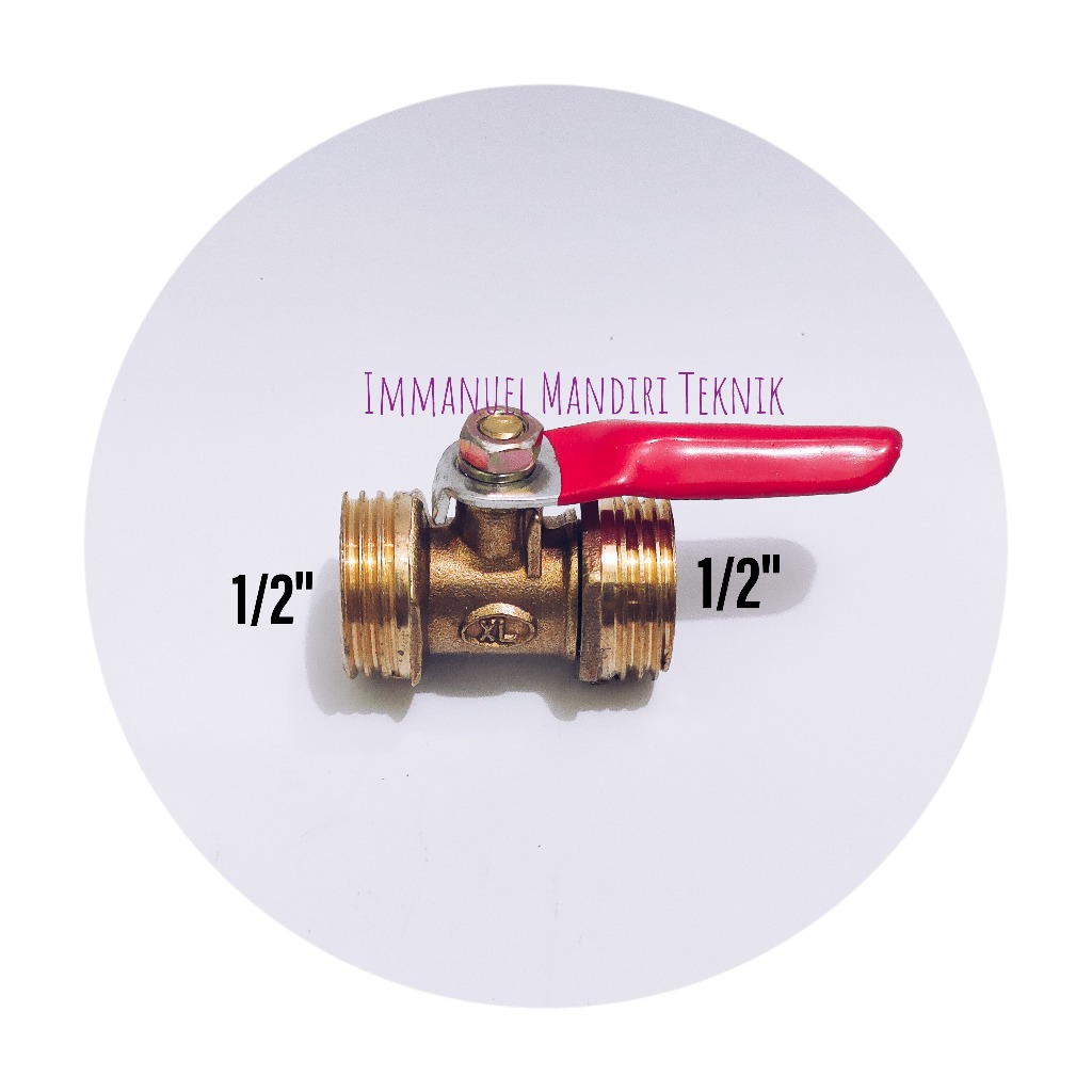 Jual Ball valve drat luar 1/2 / Mini valve / Stop kran male 1/2 kuningan | Shopee Indonesia