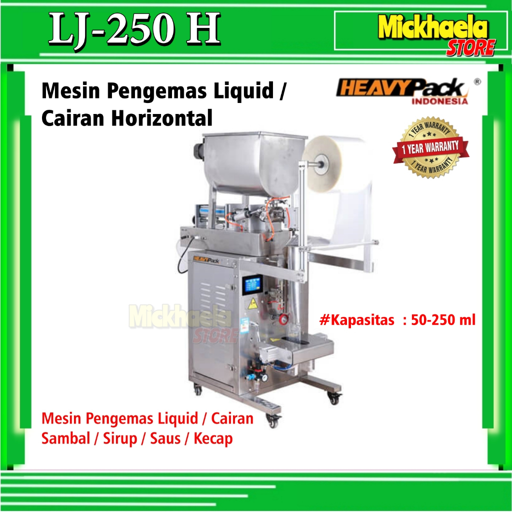 Jual Mesin Pengemas Sachet Pengisi Cairan Otomatis LJ-250 H Heavypack ...