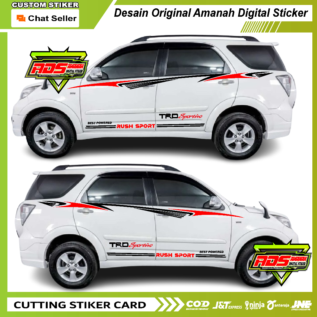 Jual Stiker mobil toyota rush list body mobil toyota rush stiker trd ...