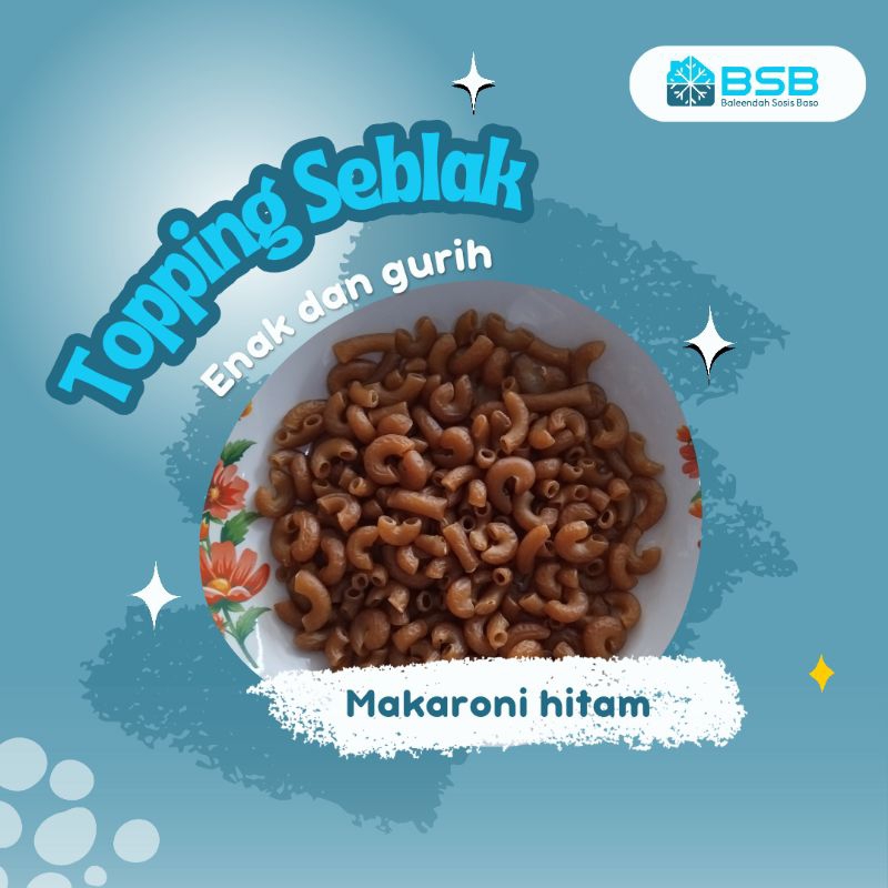 Jual Kerupuk Makaroni Hitam | 220 gram | topping enak renyah | Shopee ...