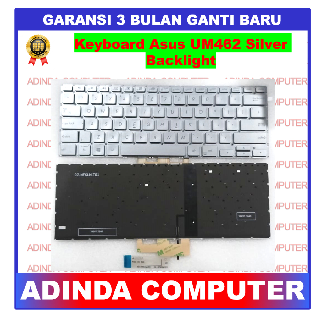 Jual Keyboard Asus Zenbook Flip 14 UM462 UX462 Silver Backlight ...