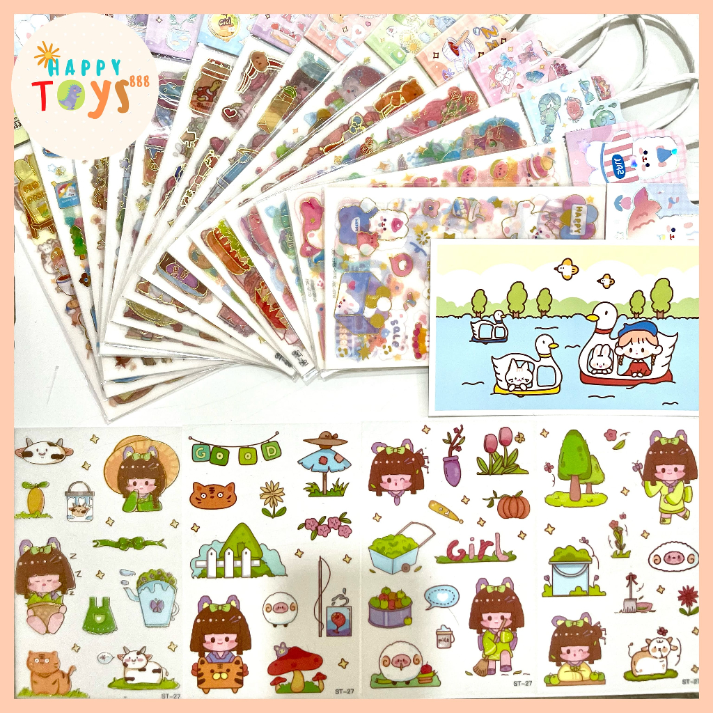 Jual HAPPYTOYS.888 #C50 MAINAN STICKER ANAK 1 PACK ISI 4 LEMBAR DAN 1 ...