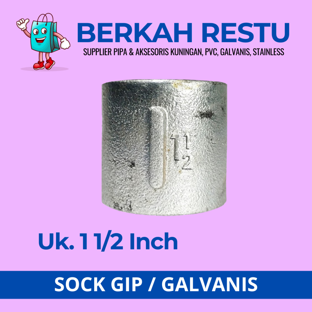 Jual Sok Besi / Galvanis / GIP 1 1/2" Inch | Shopee Indonesia
