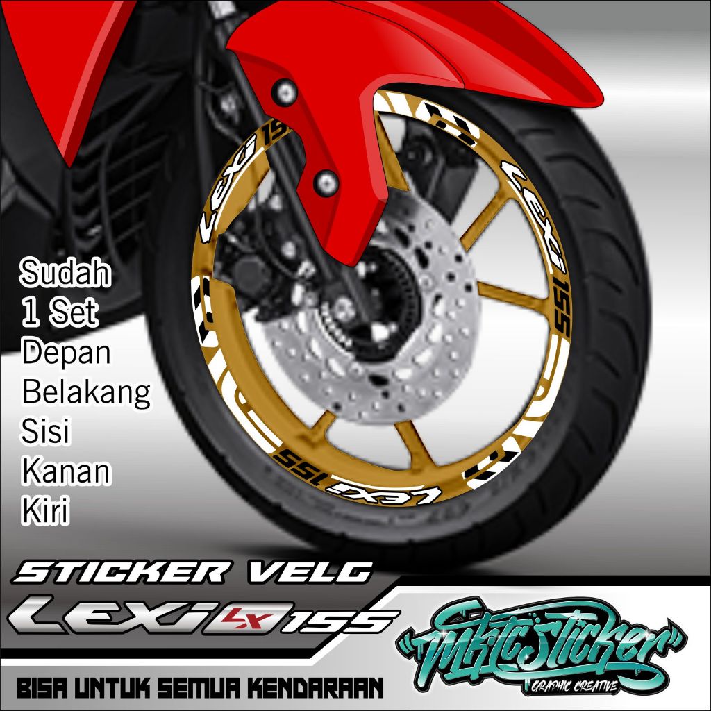 Jual STICKER VARIASI PELEK VELG YAMAHA LEXI LX 155 2024 UNTUK MOTOR ...