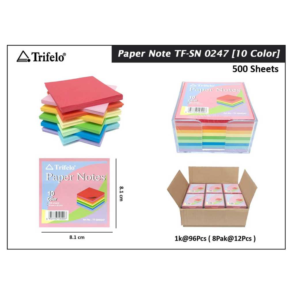 Jual paper note isi 500 memo warna 10 warna kode tf sn 2047 | Shopee ...
