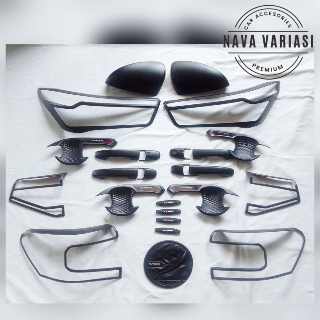 Jual Paket Garnish Cover Outer Handle Pegangan Pintu Mirror Cover Spion Doorguard GR Sport Tank ...