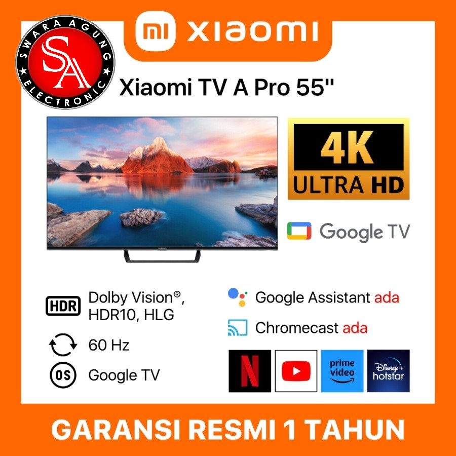 Jual Led Digital UHD Smart Android TV 55 Inch Xiaomi Type: 55A PRO ...