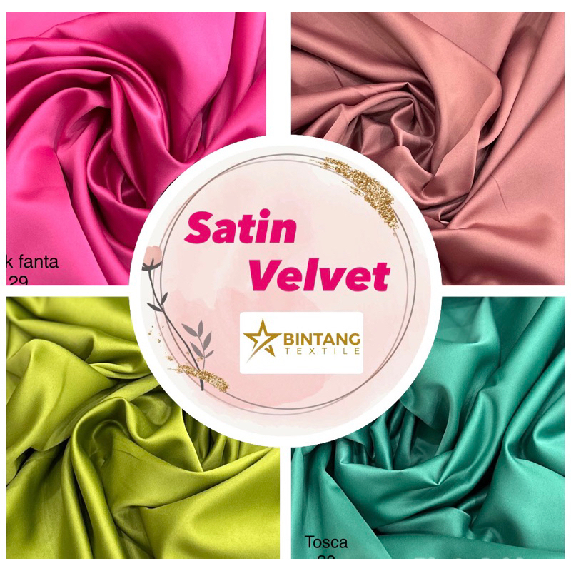 Jual Bahan kain Satin Velvet / Bahan furing | Shopee Indonesia