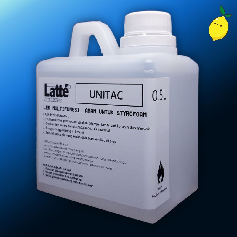 Jual Lem Styrofoam / Lem Sterin / Lem Gabus LATTE Unitac 500mL | Shopee ...