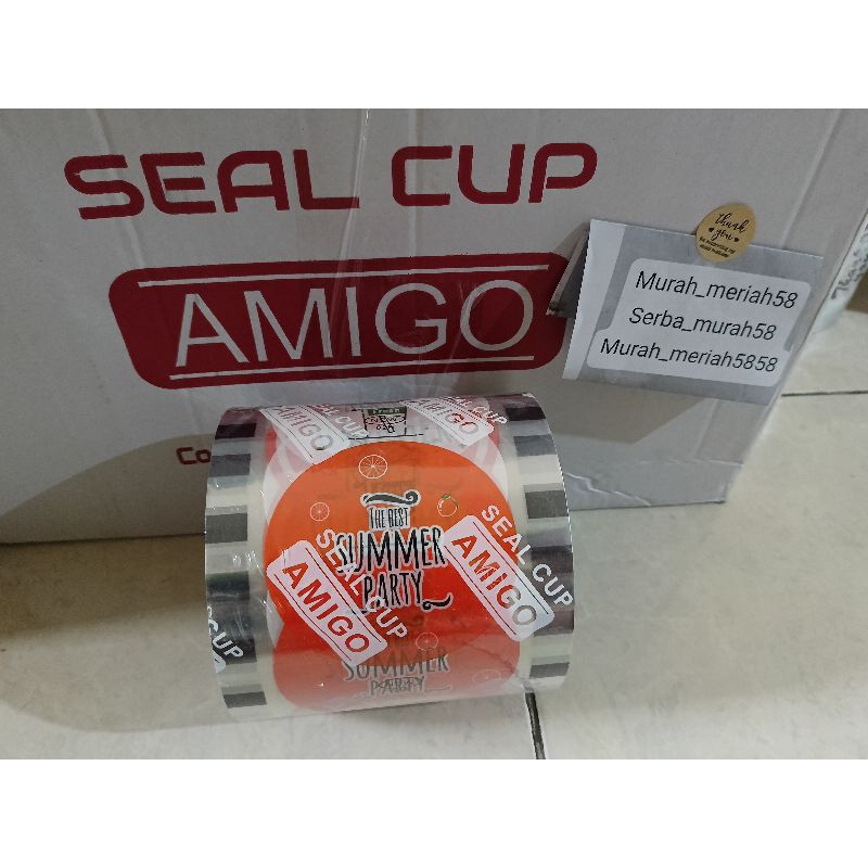 Jual Plastik Lid Cup Sealer Amigo Merah isi 1200 lembar | Shopee Indonesia