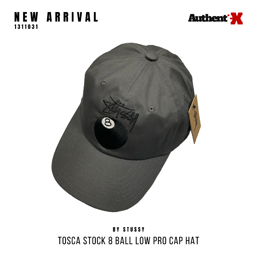 Jual STUSSY STOCK 8 BALL LOW PRO CAP HAT - DARK GREY | TOPI STUSSY ...