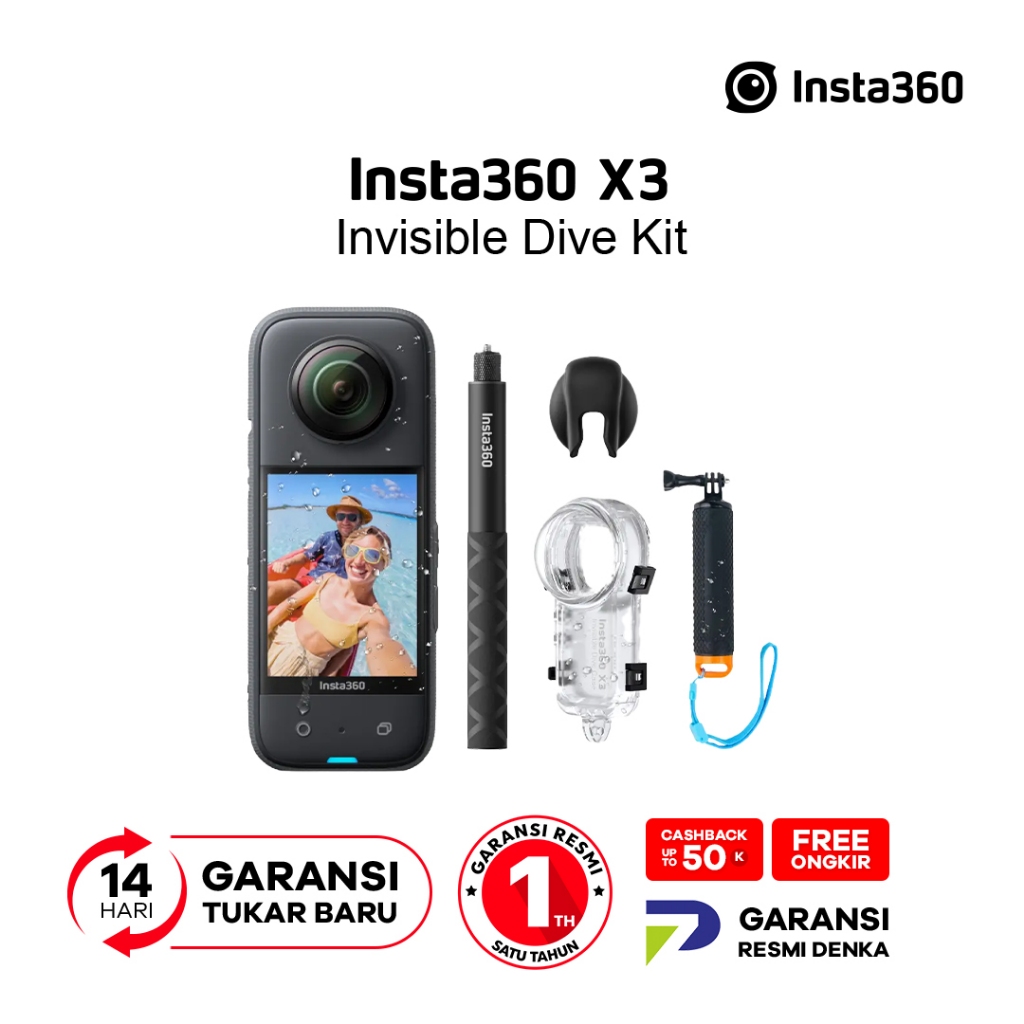 Jual Insta360 X3 Invisible Dive Kit Bundle Action Camera Insta 360 One X3 Original Garansi Resmi ...