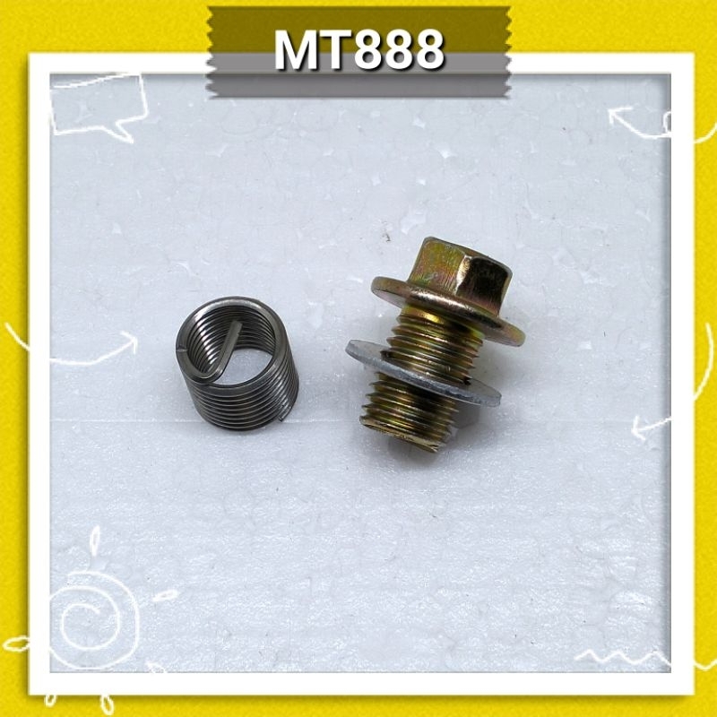 Jual Recoil M12 x 1.5 Set Baut Oli Motor Standart Honda Yamaha Helicoil ...