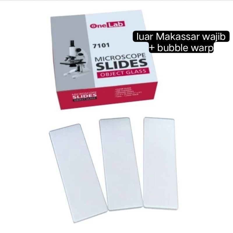 Jual Object glass kaca preparat 7101 microscope slides 72 pcs | Shopee ...