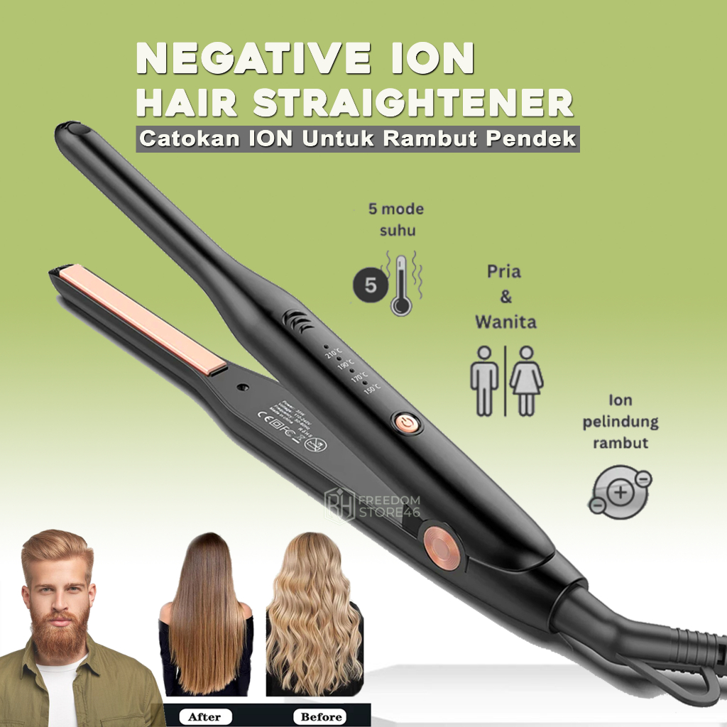 Jual Catokan Keramik Pelurus Rambut Pria dan Wanita Hair Straightener ...