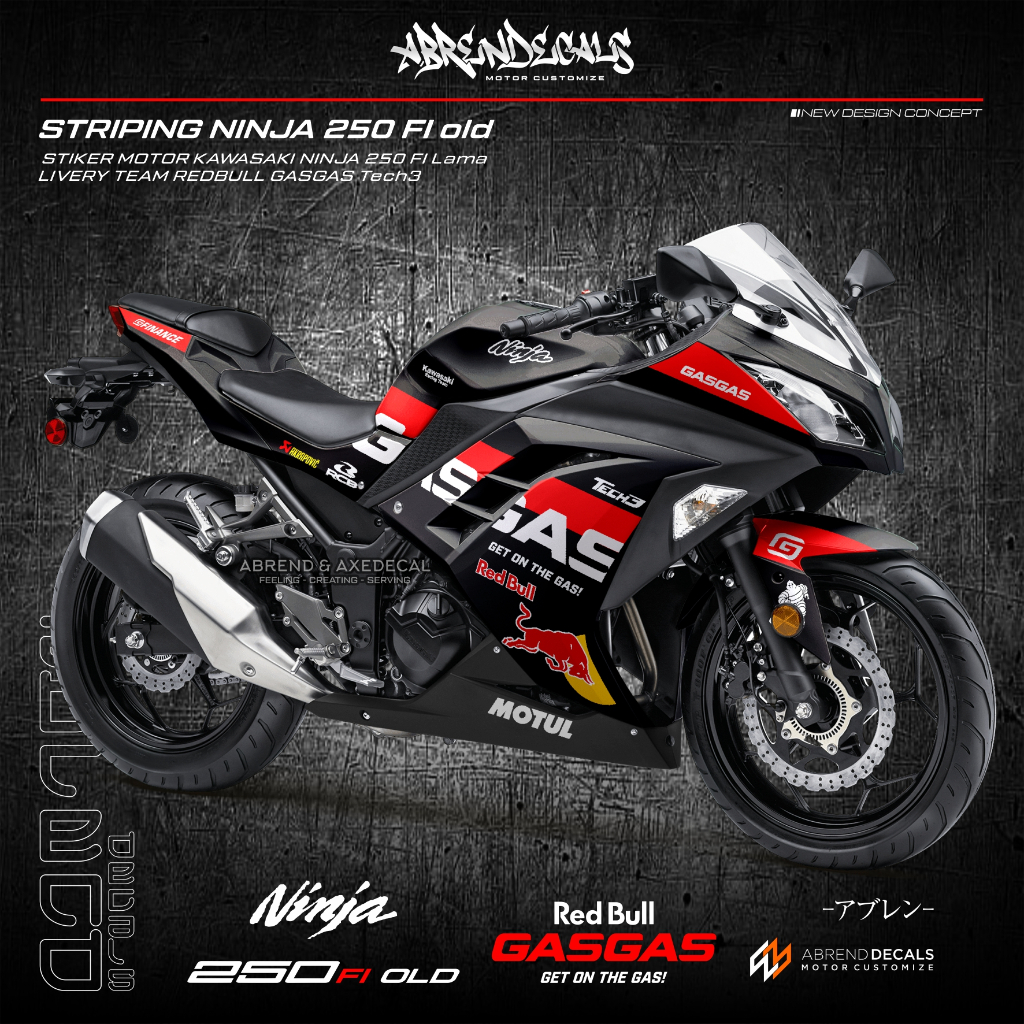 Jual DECAL STRIPING NINJA 250 FI LIVERY GASGAS 2024 / STIKER MOTOR ...