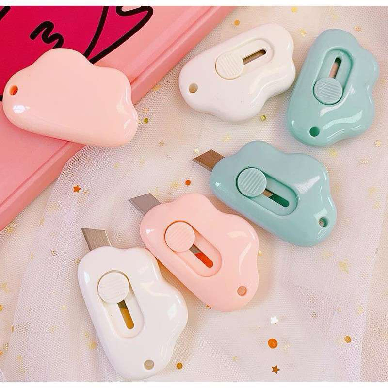 Jual Pisau Cutter Mini Model Awan & Dolphin Alat Bantu Potong Kertas ...