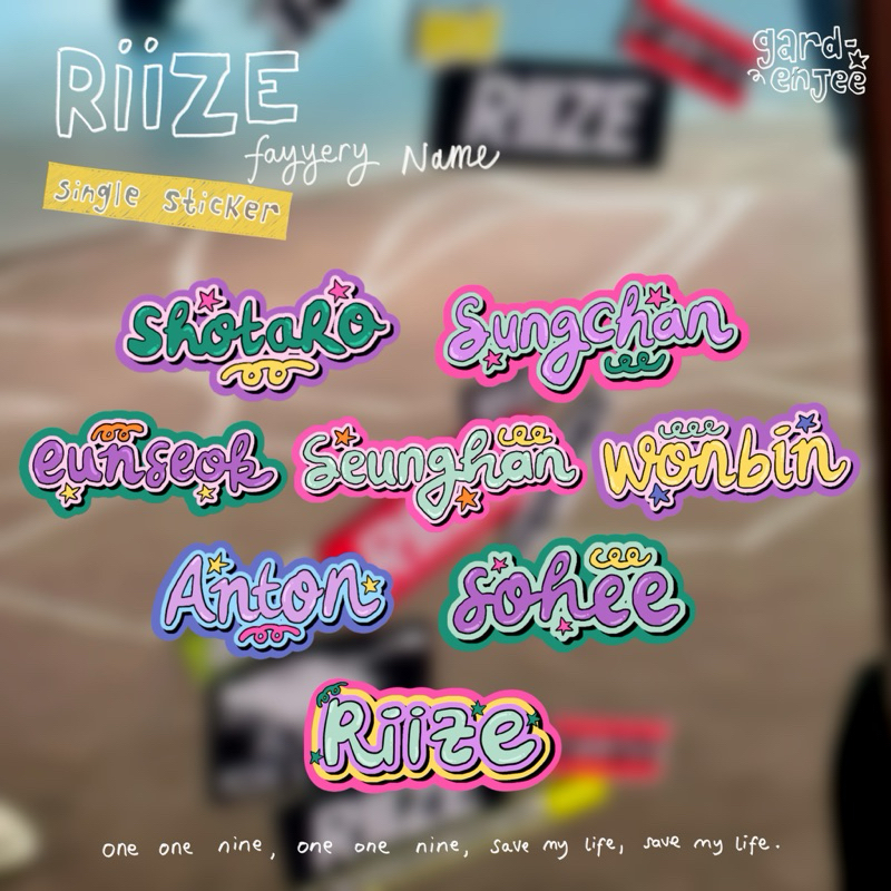 Jual RIIZE Fayyery Name Single Sticker | Shopee Indonesia